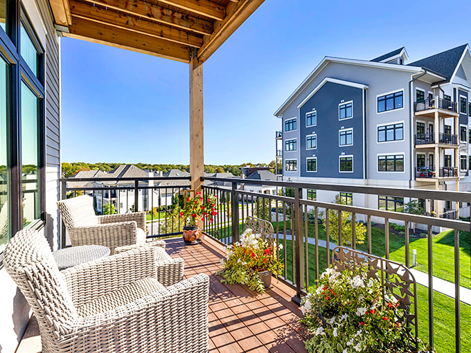 Balcony living at its finest - where morning coffee tastes better with a view worth bragging about.