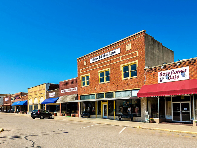 Downtown charm meets prairie practicality in this perfectly preserved slice of authentic Midwestern main street life.