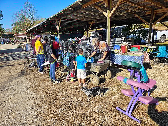 Under open skies, vendors gather like old friends sharing their best finds with fellow bargain hunters.