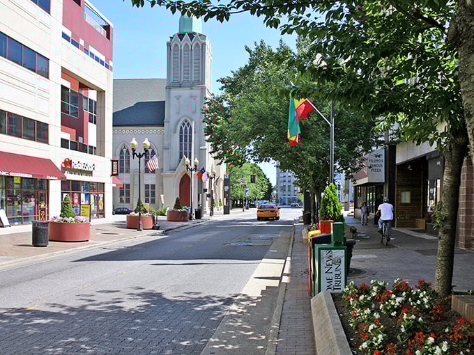 New Brunswick's church spires reach skyward, anchoring a downtown where college-town energy meets affordable small-city living.