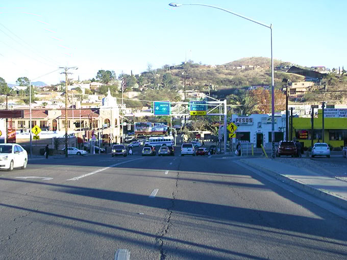 Nogales' main street offers a vibrant blend of two cultures, where you can practically taste the salsa in the air.