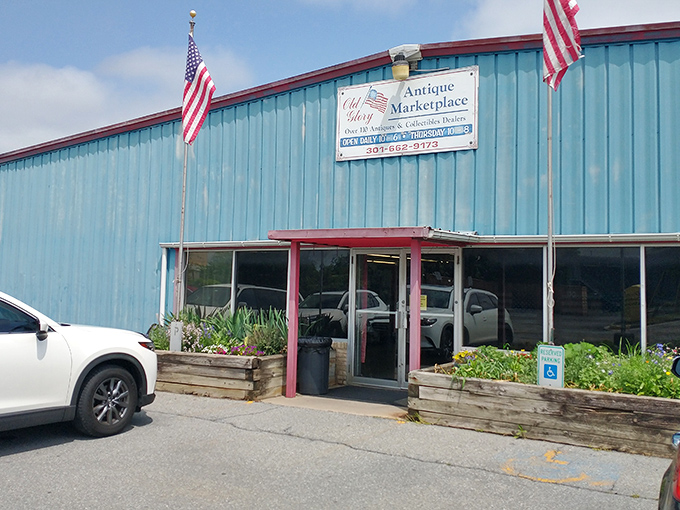 Red, white, and blue never looked so inviting - this patriotic warehouse holds decades of American memories.
