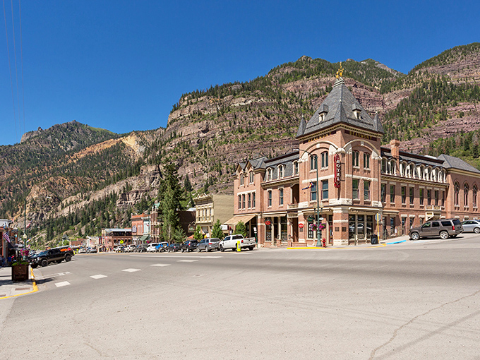 Ouray's historic buildings stand like proud sentinels against cliffs that would make Ansel Adams weep.