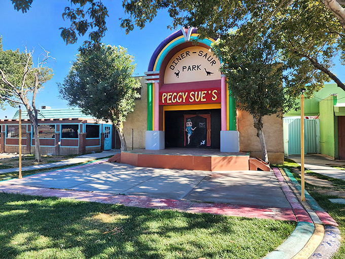Step through this rainbow portal and suddenly you're back when poodle skirts were fashion-forward and milkshakes were a food group.