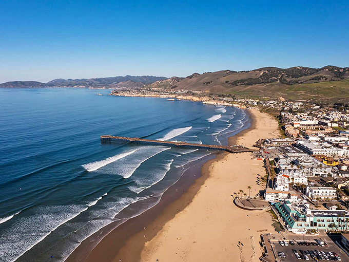 Wide sandy beaches and rolling waves make this the California coast you've been dreaming about all winter.