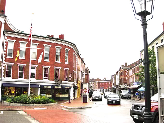 Portsmouth's Market Square buzzes with life and colonial charm. Those brick buildings have witnessed centuries of New England stories.