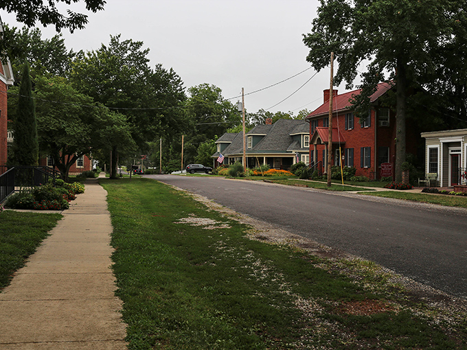 Tree-lined streets in Rocheport whisper secrets that only small towns know how to keep properly.