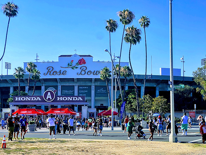 The Rose Bowl transforms into flea market paradise where Hollywood history meets weekend treasure hunting.