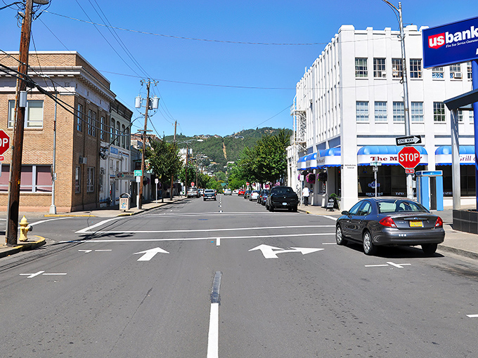 Roseburg's downtown stretches toward the hills, offering that perfect mix of urban convenience and nature's backdrop.