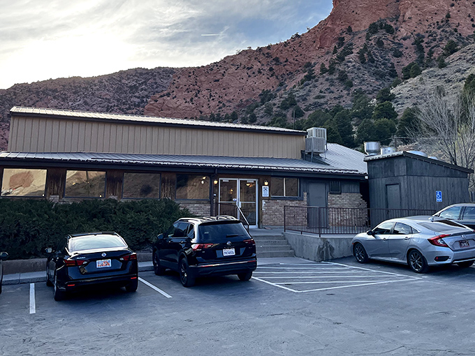 Nestled against Utah's red rocks, this humble building houses some seriously spectacular steaks.