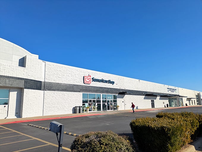 That pristine white building holds more surprises than a magician's hat - welcome to Samaritan Shop!