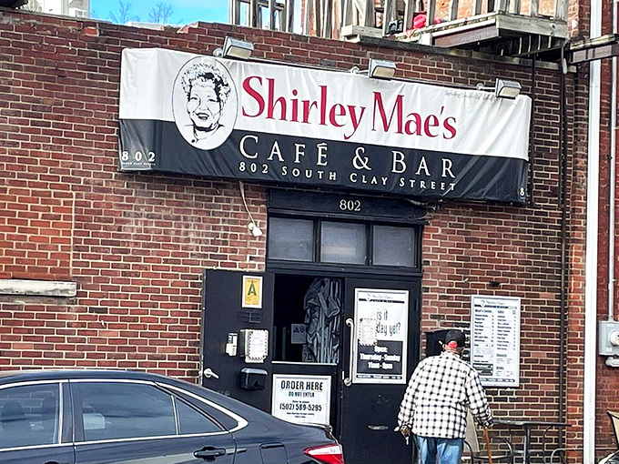 Shirley Mae's unassuming brick facade hides culinary treasures within. Sometimes the plainest doorways lead to the most extraordinary chicken.