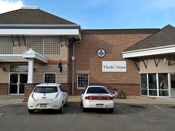 Masonic symbol meets massive savings. Sister Carmen's brick facade hides a wonderland of pre-loved treasures waiting for new homes.