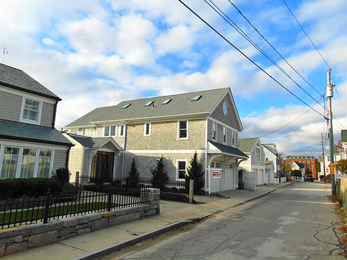 Stonington's modest homes look like they're posing for a calendar shoot. No filter needed for this postcard view!
