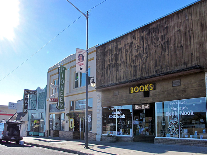 Susanville's Pioneer Theater and Margie's Book Nook stand as beacons of small-town culture where Amazon hasn't conquered everything yet.