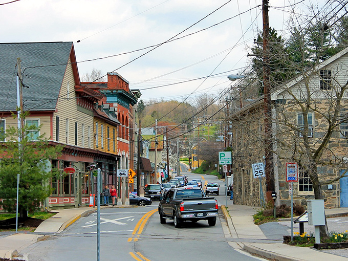 Sykesville's colorful buildings stand like friendly neighbors, each with its own personality and story to share.