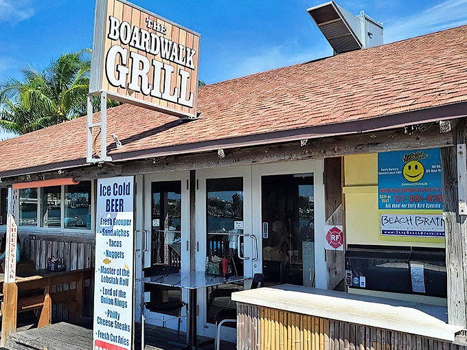 The Boardwalk Grill proves great seafood doesn't need fancy digs. Just a roof, a view, and lobster rolls that would make a Bostonian weep.