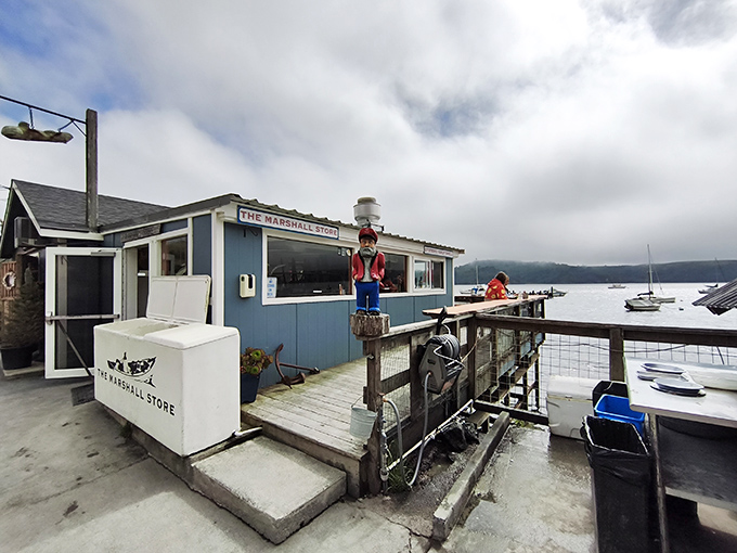 The Marshall Store's blue shack might look humble, but those oysters are royalty of the bay. Simplicity with a side of spectacular.