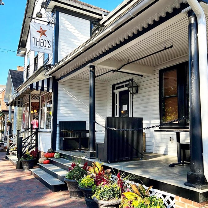 White clapboard elegance meets carnivorous excellence - Theo's looks like a seaside cottage but cooks like culinary royalty.