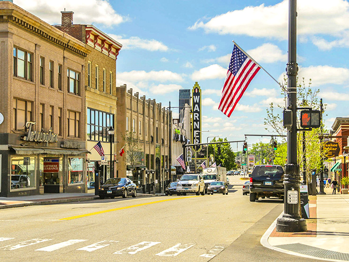 Main Street Torrington shows off its classic American bones, where local shops still matter and neighbors actually wave hello.