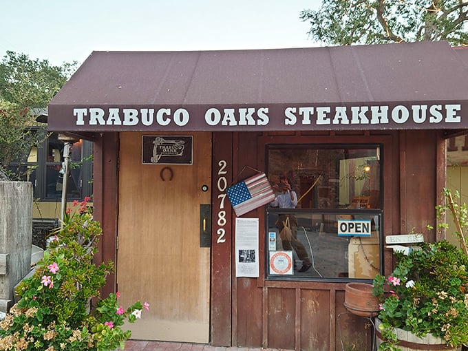 Trabuco Oaks Steakhouse looks like it was plucked straight from a Western movie set. John Wayne would approve!