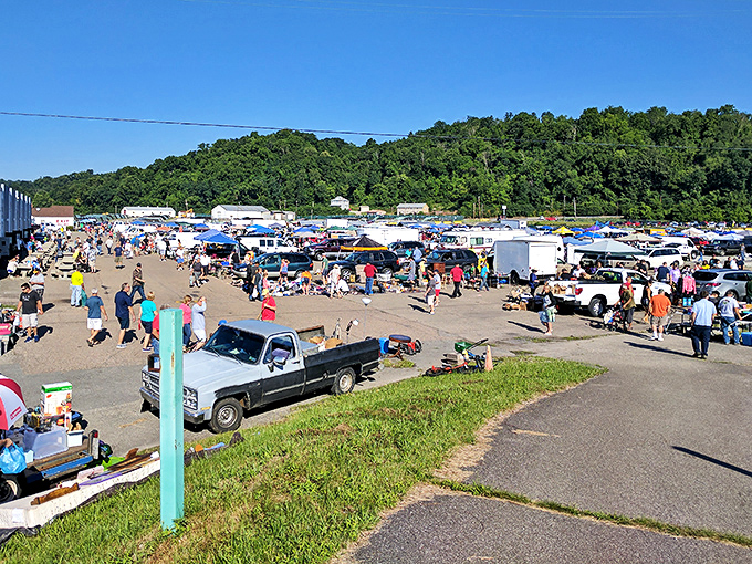 The thrill of the hunt! Trader Jack's transforms an ordinary parking lot into a bargain hunter's paradise every Sunday morning.