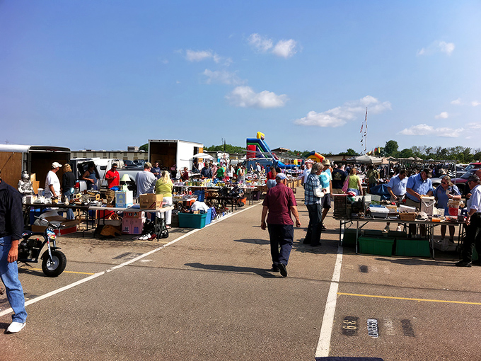 Under a bright summer sky, the Midway at Treasure Aisles transforms into a massive, bustling bazaar; the wide-open expanse is an invitation for thousands of shoppers to dedicate a sunny day to the thrill of the hunt.