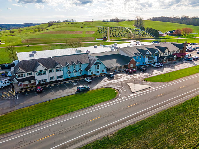 This sprawling complex looks like a small town dedicated entirely to delicious discoveries.