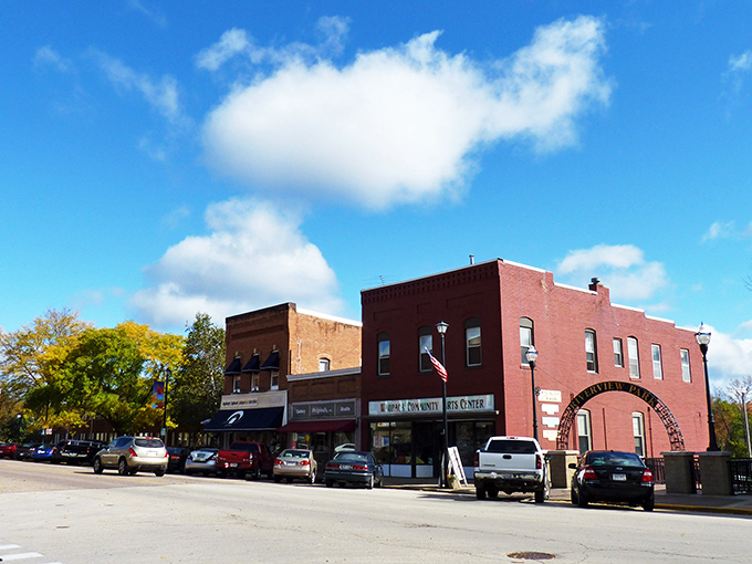 Waupaca's brick buildings and autumn colors create the perfect backdrop for your golden years adventure story.