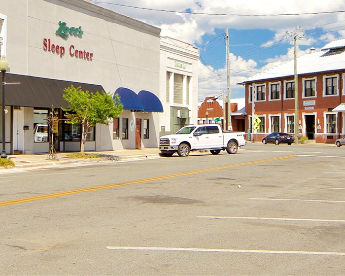 Waycross's sleep center sits comfortably among historic buildings, proving even dreams move at a slower pace in small towns.