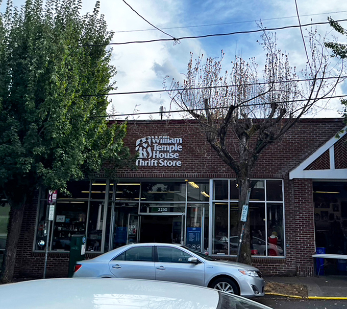 William Temple House's charming brick facade hides a wonderland of affordable finds. Vintage architecture, modern bargains!