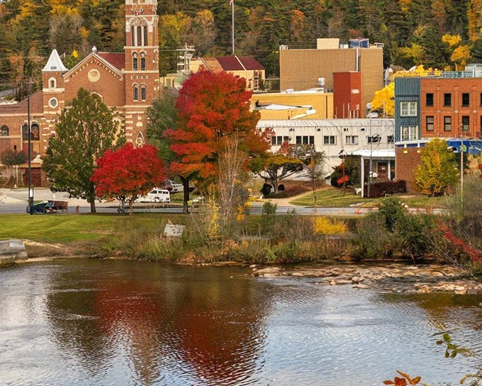 Autumn transforms this riverside town into a living postcard where your housing budget actually makes sense.