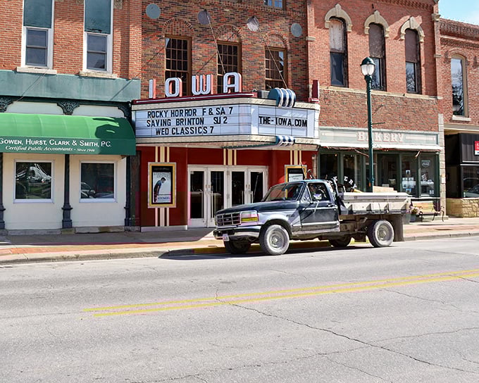 Winterset's courthouse square radiates classic Iowa beauty where history meets everyday life in perfect harmony.