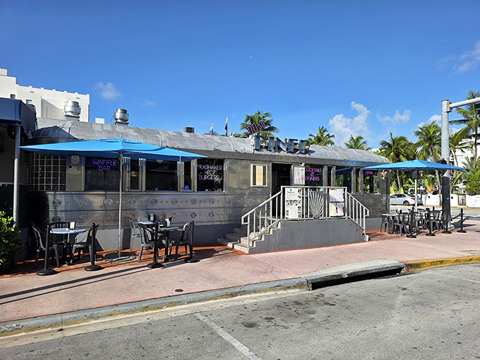 By day, a silver bullet of breakfast perfection. By night, a neon-lit temple to milkshakes and midnight confessions.