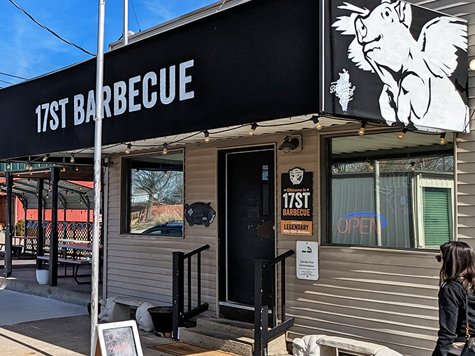 The humble exterior of 17th Street Barbecue is like a book with a plain cover but extraordinary pages &ndash; the magic happens inside those smokers.