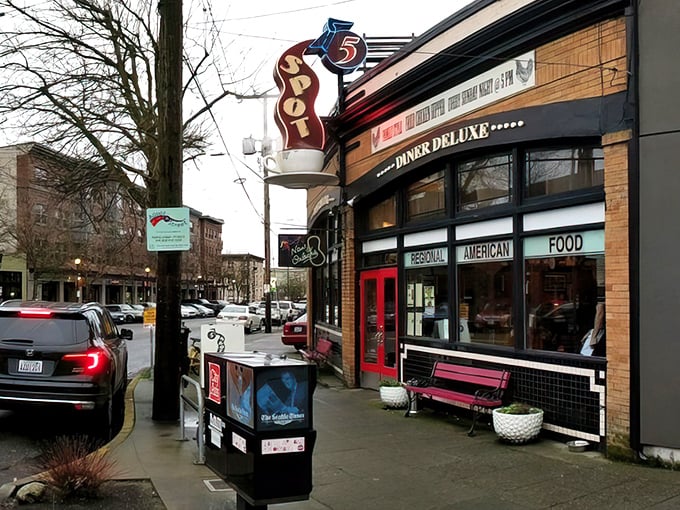 5 Spot: Red door, brick facade, and regional American cuisine. This Seattle gem is where comfort food gets dressed up without getting pretentious.