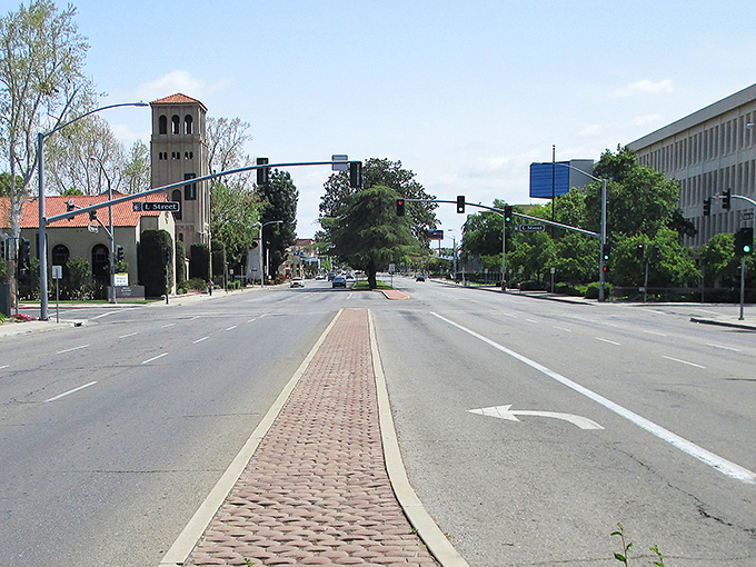 Strolling through downtown Bakersfield feels like stepping into a postcard from California's past, complete with Spanish-inspired architecture.