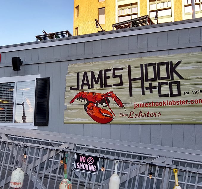 The sign says it all &ndash; lobster and seafood in a building that puts every ounce of effort into what's on your plate rather than architectural flourishes.