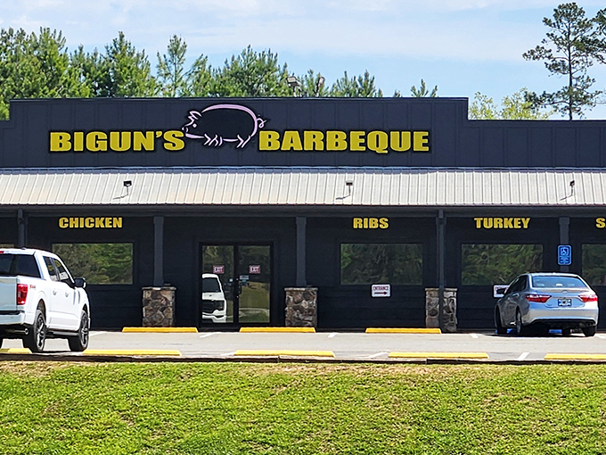 Clean lines and stone accents suggest serious business is happening inside &ndash; the kind that involves smoke and perfectly timed cooking.