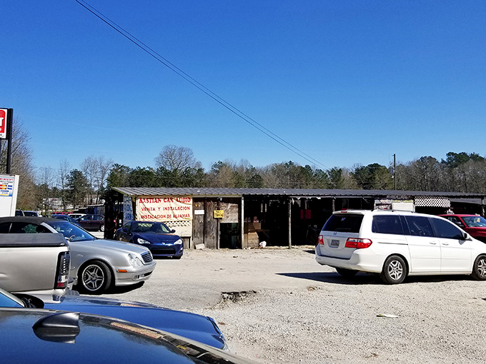 Simple structures, complex treasures. Bill's rustic charm houses vendors who know the difference between junk and genuine finds.