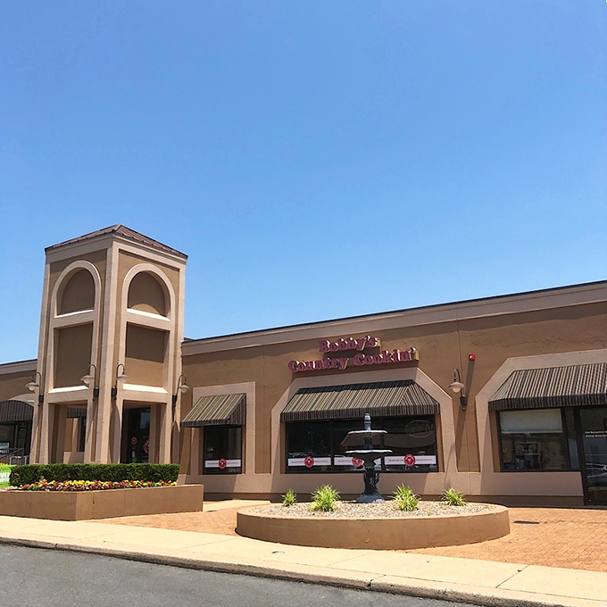 Sunshine gleams off Bobby's storefront &ndash; a beacon of hope for hungry souls seeking southern comfort.