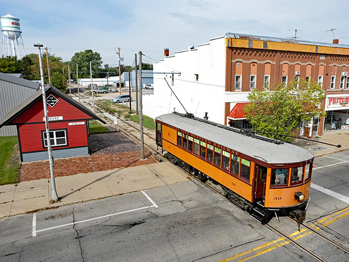 All aboard the savings express! Boone's vintage trolley glides through a town where gas prices make city folks green with envy and wallets sigh with relief.