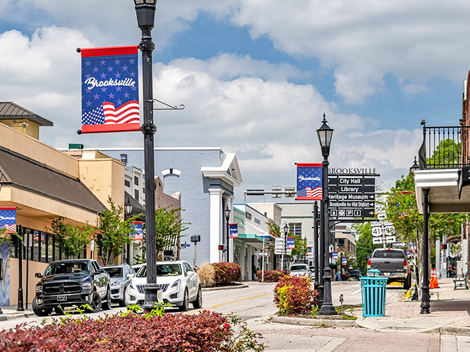 Brooksville's tree-lined streets whisper "slow down" - and your blood pressure will thank you for listening.