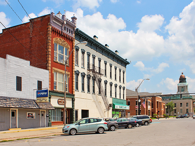 Classic architecture meets modern convenience in this charming Ohio town where parking is always free.