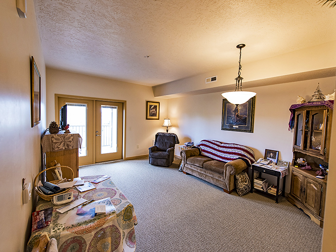 Spacious interiors with warm wood tones prove comfort doesn't require breaking the retirement bank.