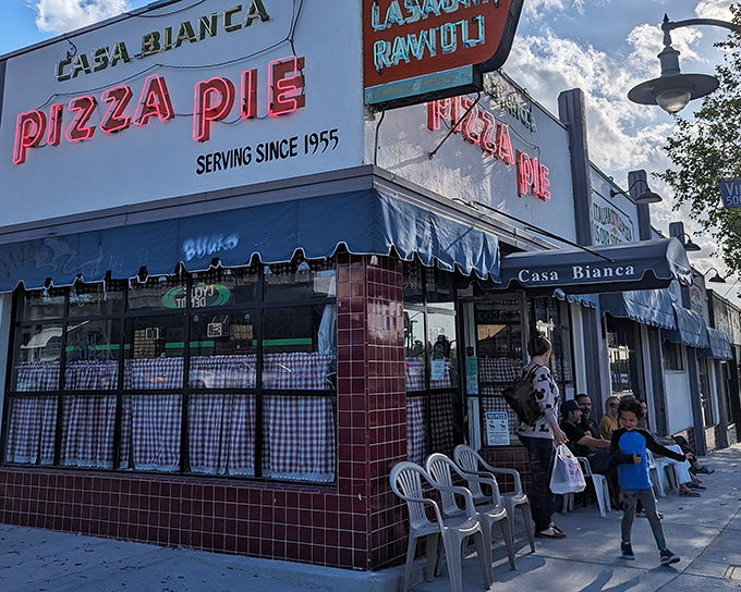 That vintage signage tells stories of decades serving Eagle Rock families their favorite comfort food traditions.