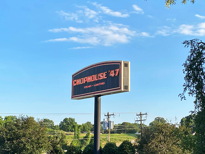 That roadside sign isn't just advertising &ndash; it's practically a beacon calling all carnivores to their happy place in Greenville.