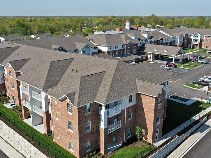 From above, Creek Valley looks like the neighborhood from a classic sitcom &ndash; minus the nosy neighbor!