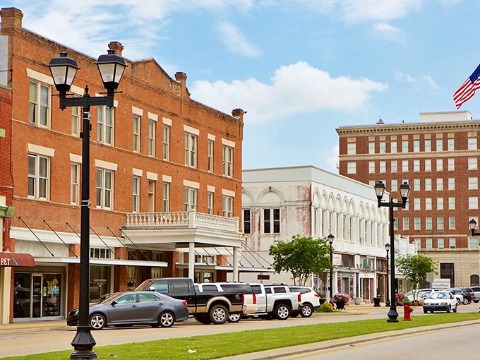 Classic architecture that doesn't demand a classic fortune to live nearby. Crowley's brick buildings stand as monuments to reasonable living costs.
