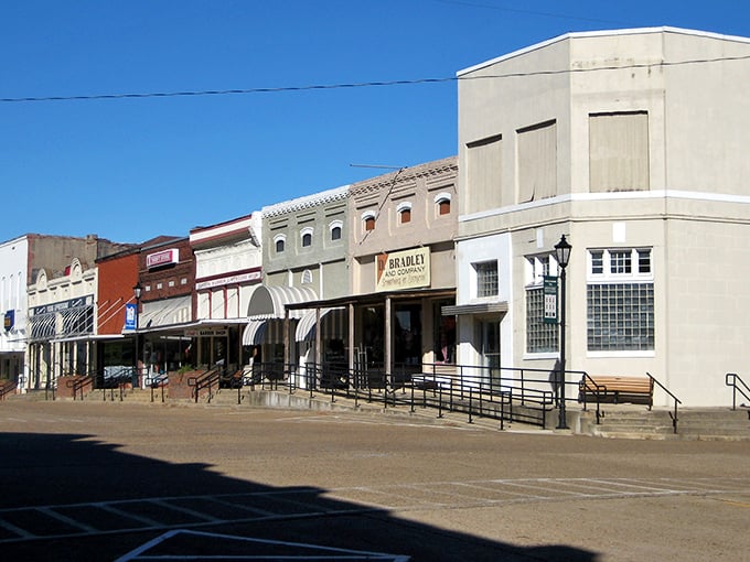 This timber town's main drag showcases the kind of authentic architecture that money can't buy.